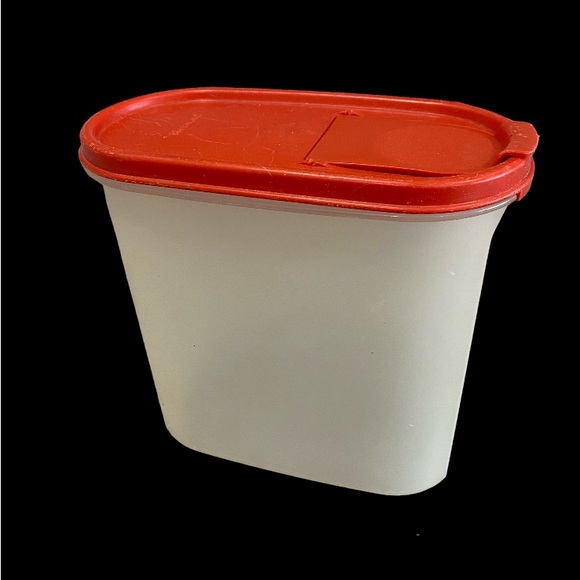 Tupperware | Kitchen | Tupperware Clear Storage Container Red Lid 75 ...